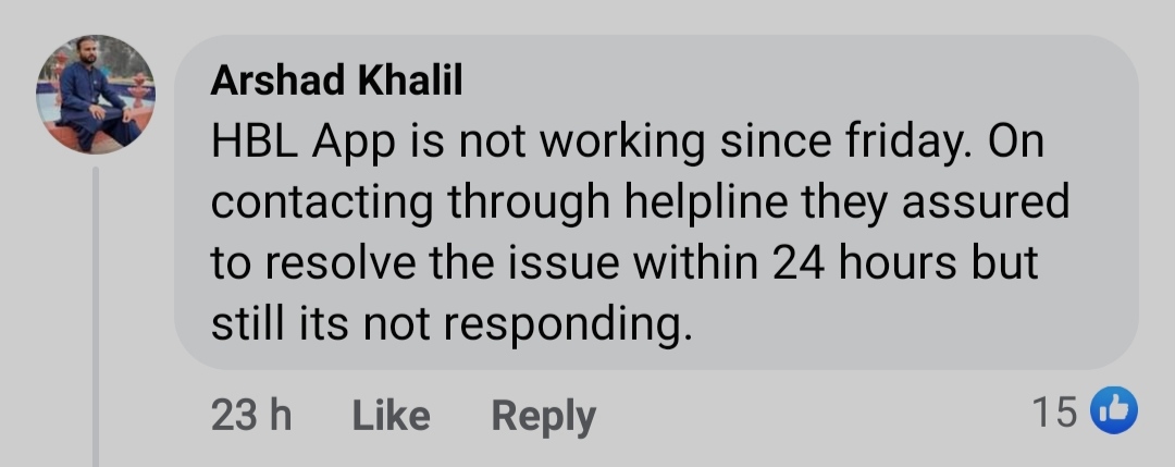 HBL Mobile App Users Faces Problems due to Unavailability of Services